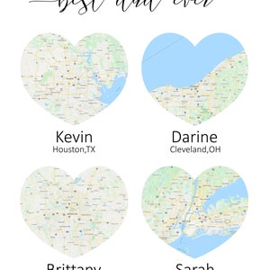 Map Gifts for Dad, 4 Kids Map Location Printable, Fathers Day Gift From ...