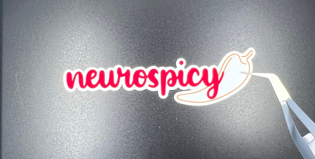 Neurospicy Sticker Neurodivergent Neurodiversity Funny Awareness Laptop ...
