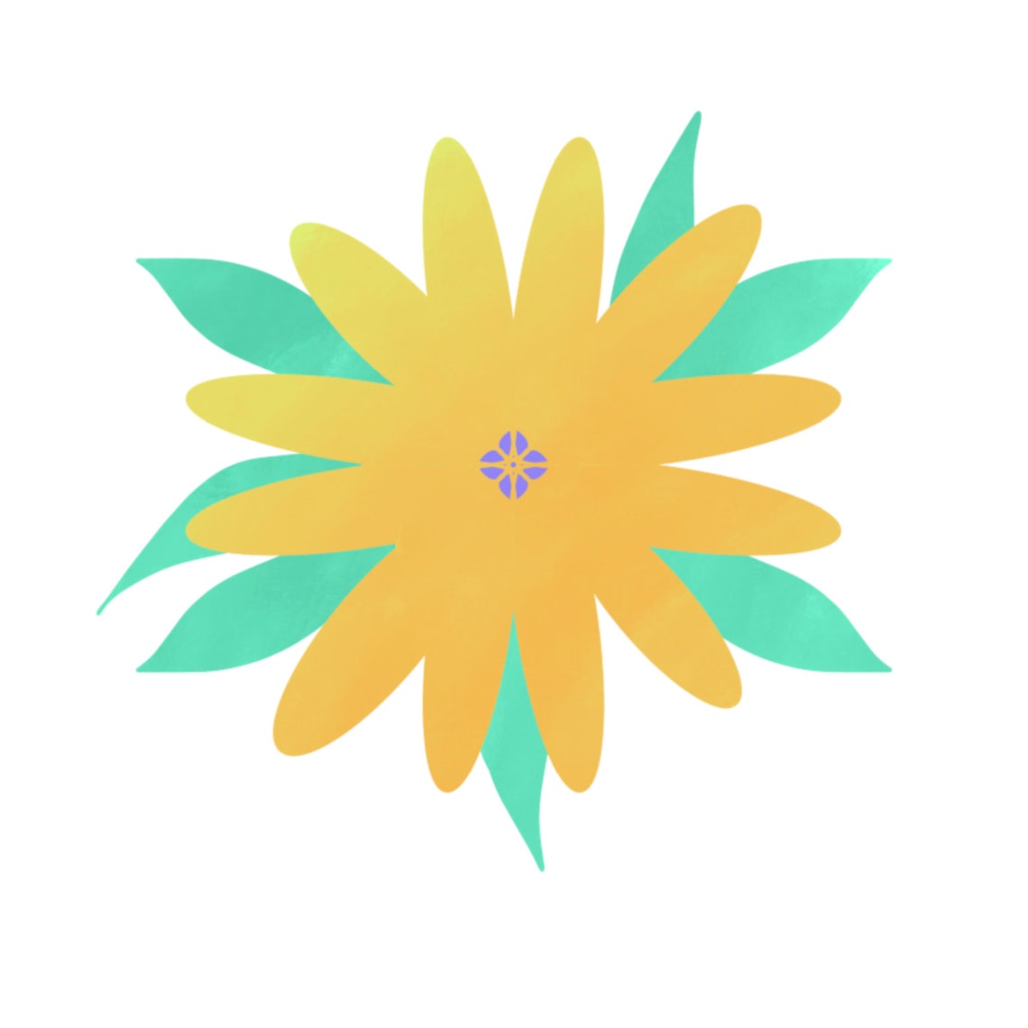 Yellow Flower SVG Instant Download File - Etsy