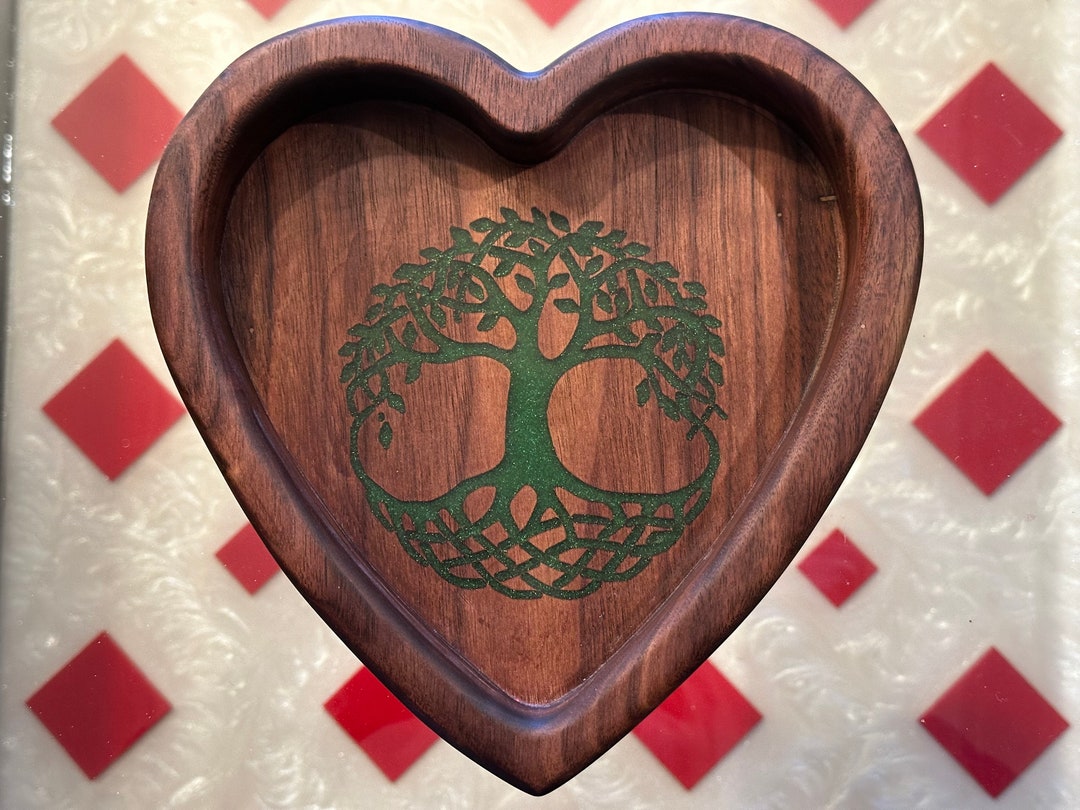 Unique Celtic Tree of Life Walnut Bowl - Etsy
