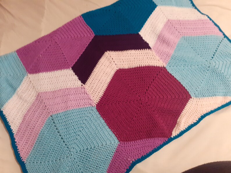 Handmade Geometric Crochet Afghan Blanket - Etsy Norway