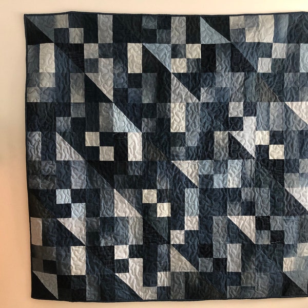 Blue Jean Quilt - Etsy