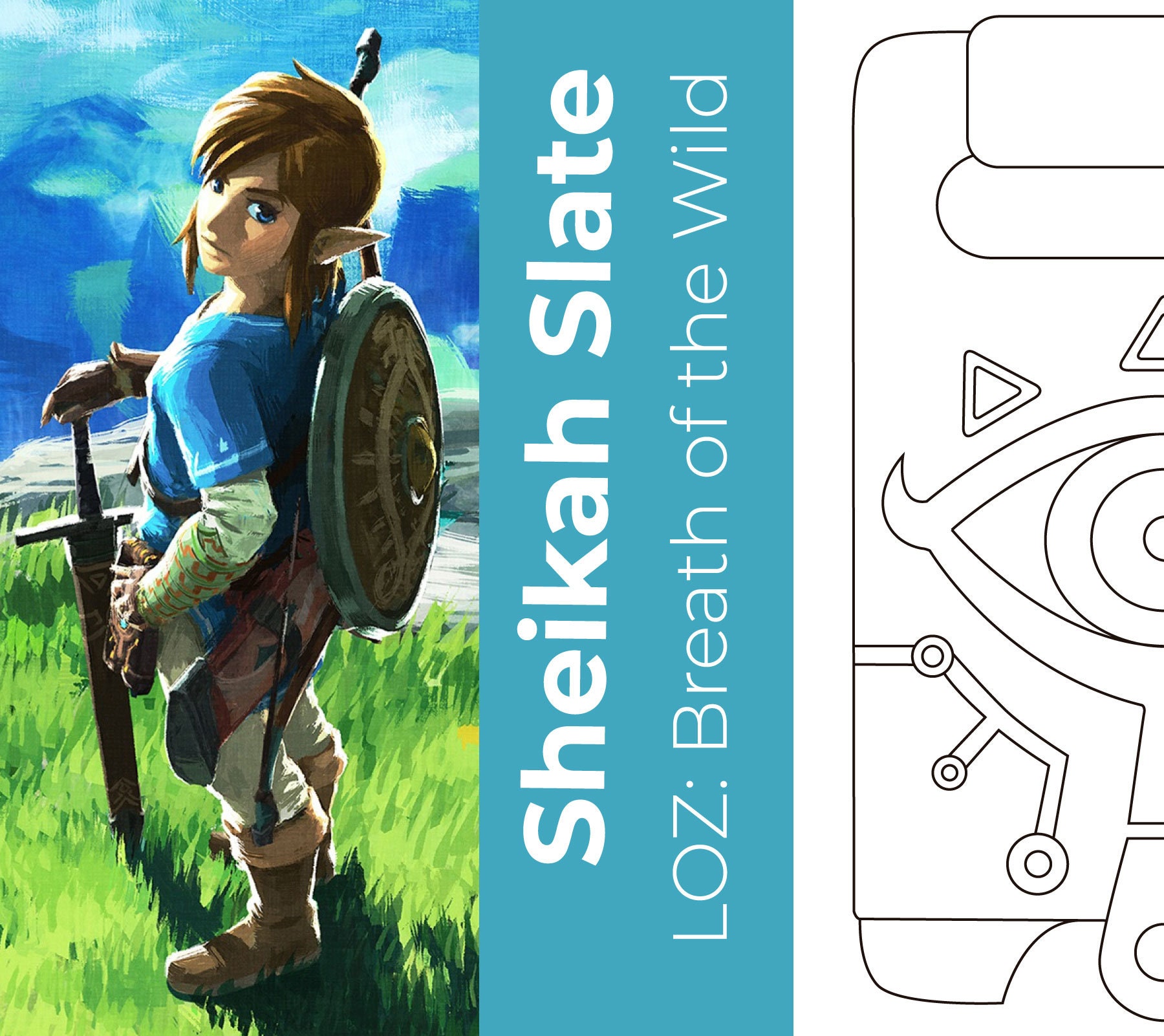 Sheikah Slate Legend of Zelda: Breath of the Wild - Etsy UK