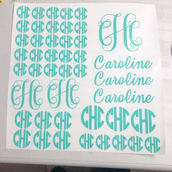 Monogram Decal - Etsy