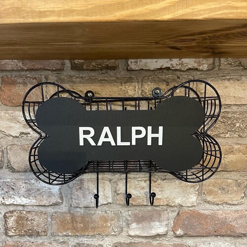 BONE Shaped Wire Wall Hanging Storage Basket Shelf With Wooden - Etsy