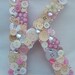 Personalised Initial Button Art Wooden Initial Embellished - Etsy