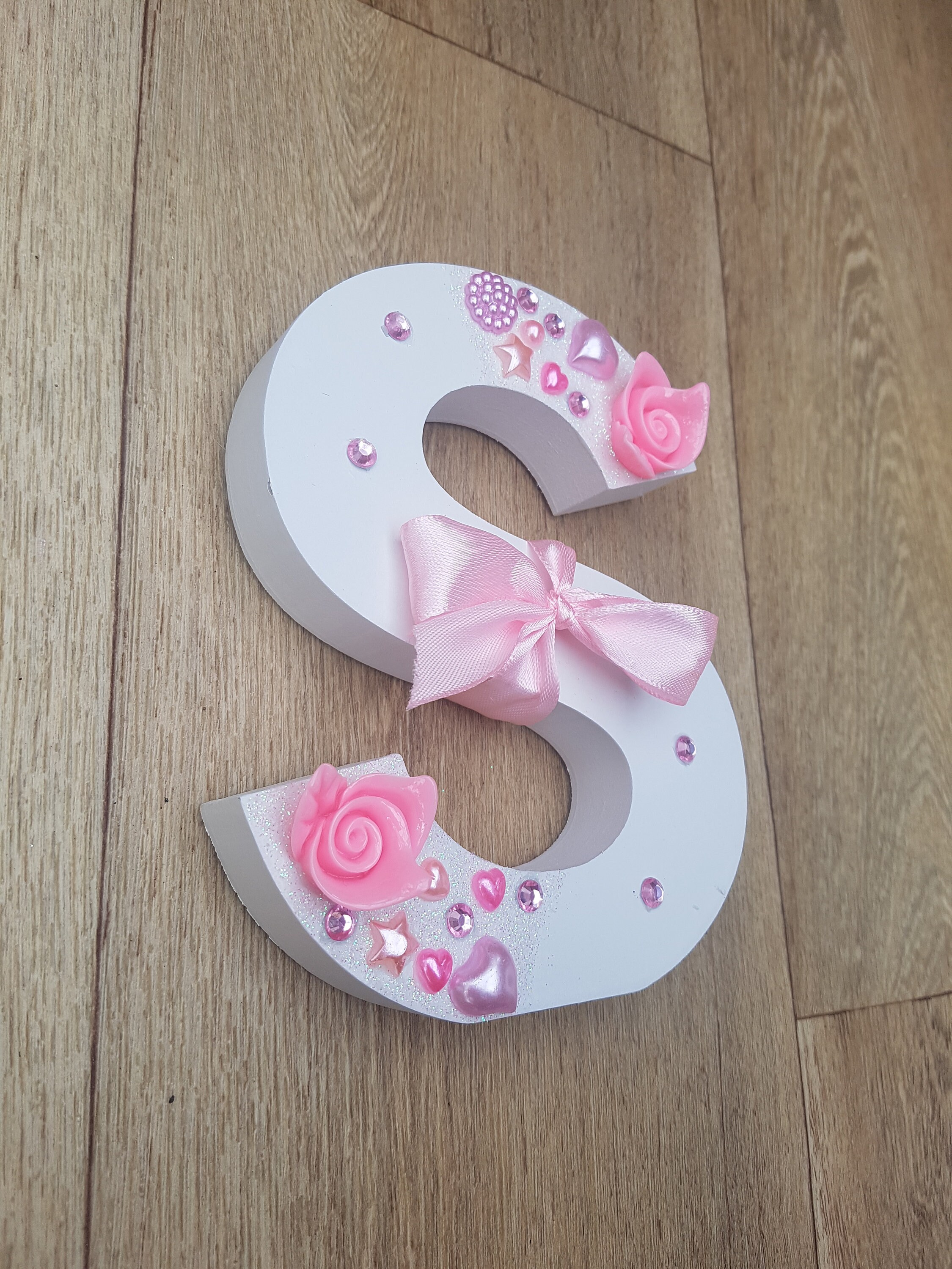 Wooden Initial Letters Nursery Decor Personalised Gift Free - Etsy