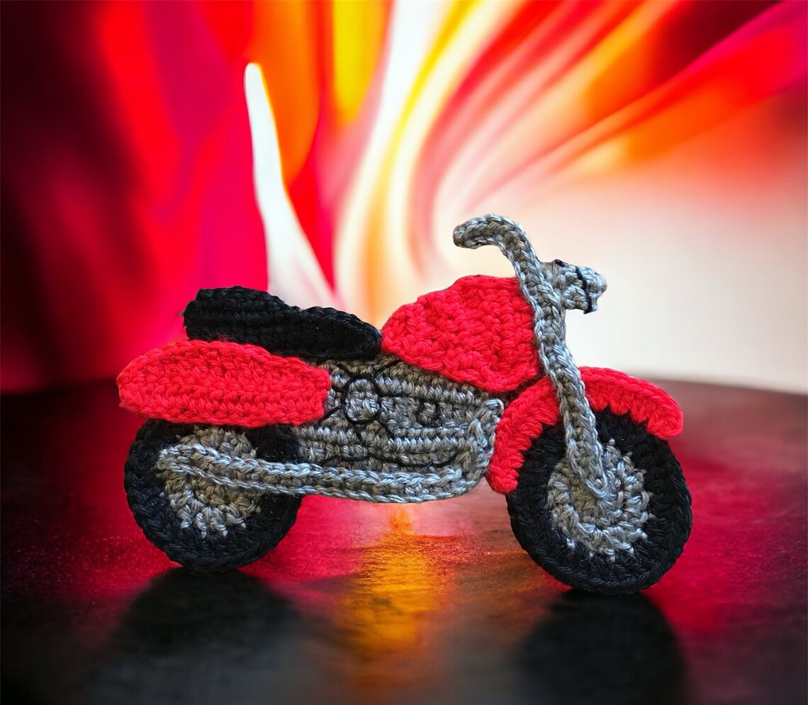Motorcycle Appliqué (crochet)- *pattern ONLY* - Etsy