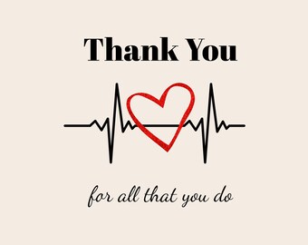 First Responder Thank You Card - Etsy