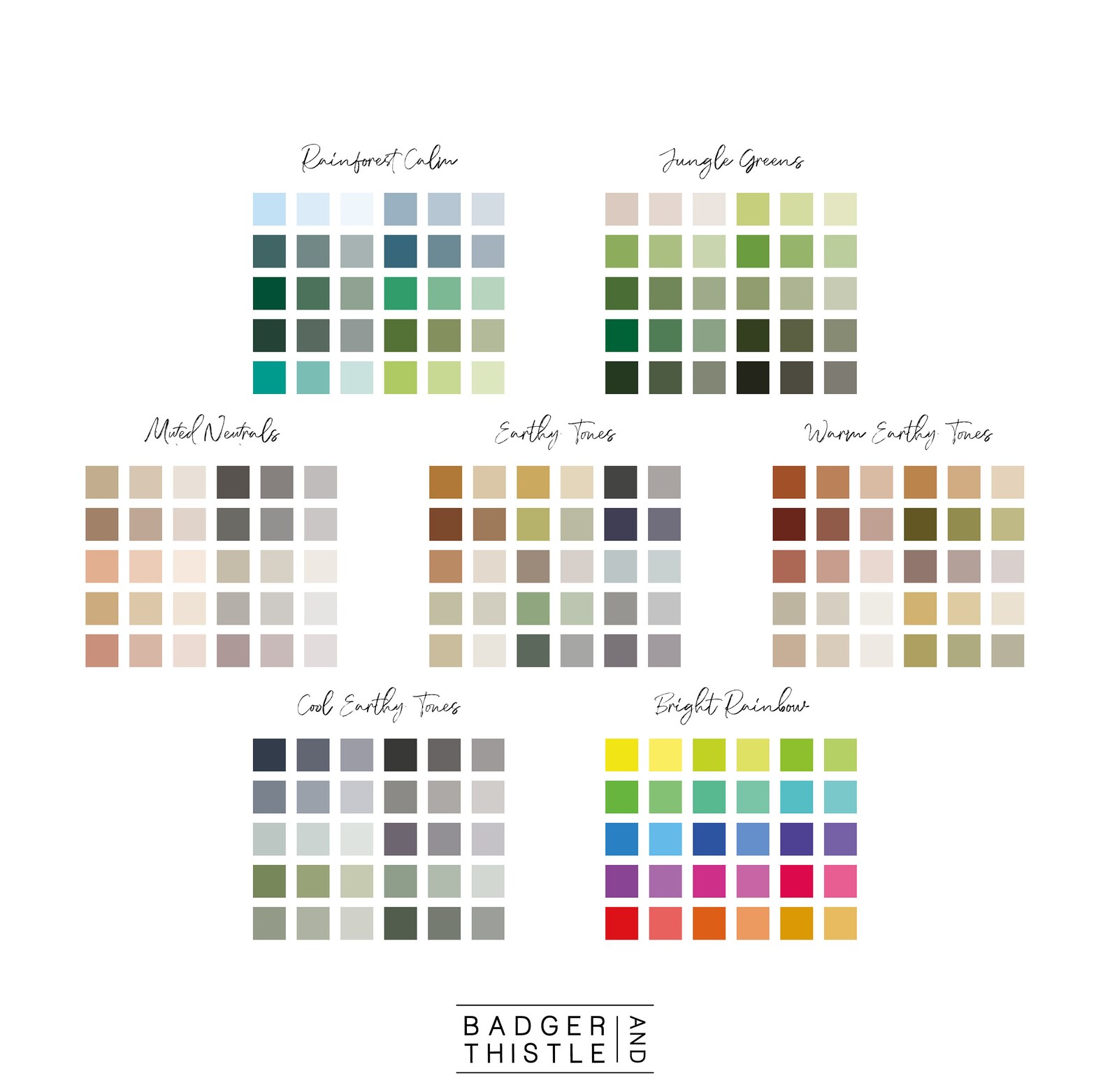 840 Colours MEGA Bundle 1 | Vol.1-7 | 28 Palette Swatches | Procreate ...