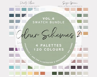 Sage Green Digital Colour Palette Swatches Download Procreate Photoshop ...