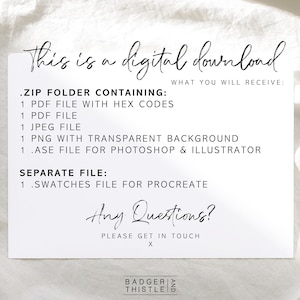 Dusty Blue | Digital Colour Palette Swatches Download | Procreate ...