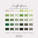 Jungle Greens Digital Colour Palette Swatches Download Procreate ...