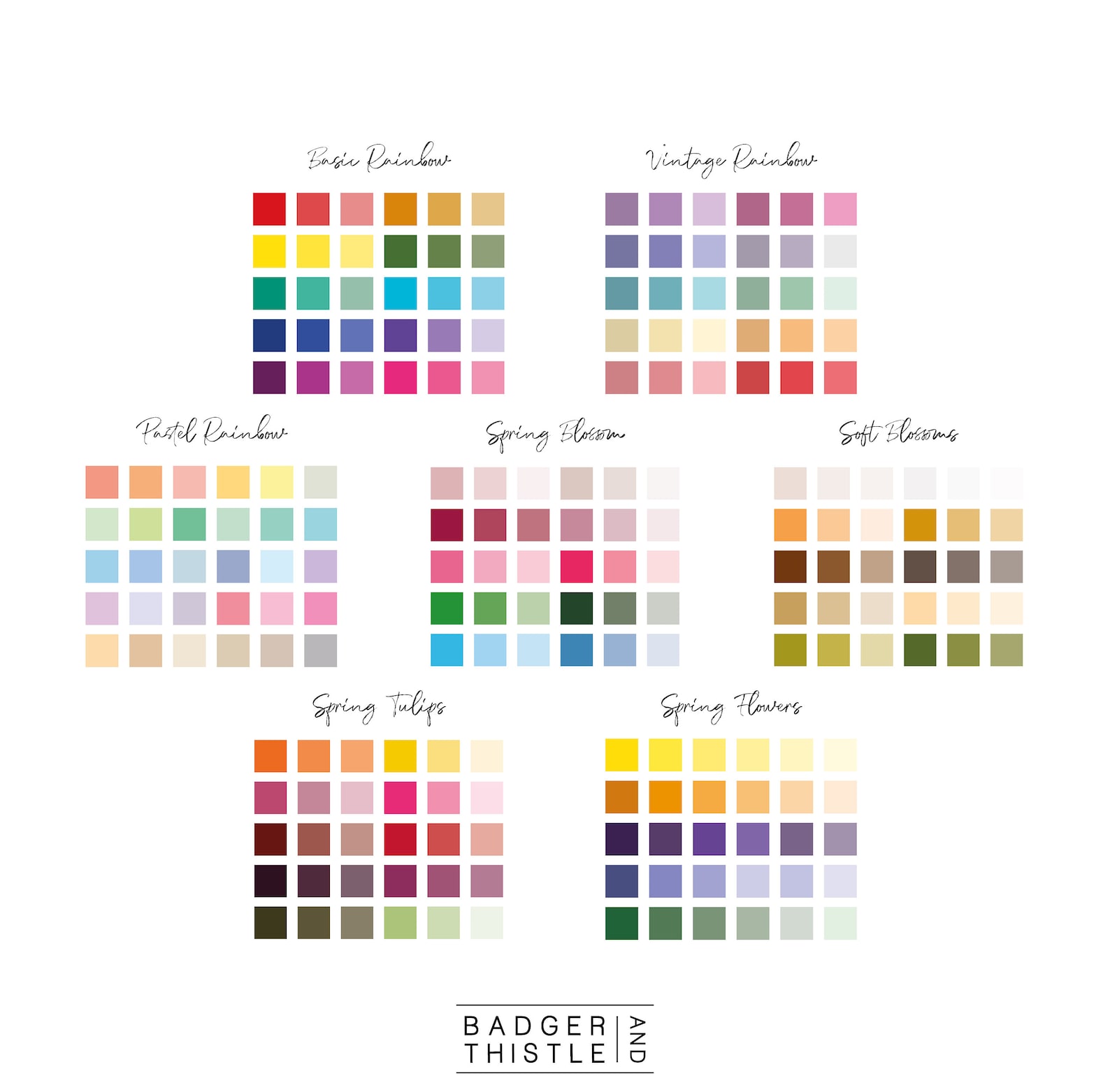 840 Colours MEGA Bundle 1 | Vol.1-7 | 28 Palette Swatches | Procreate ...
