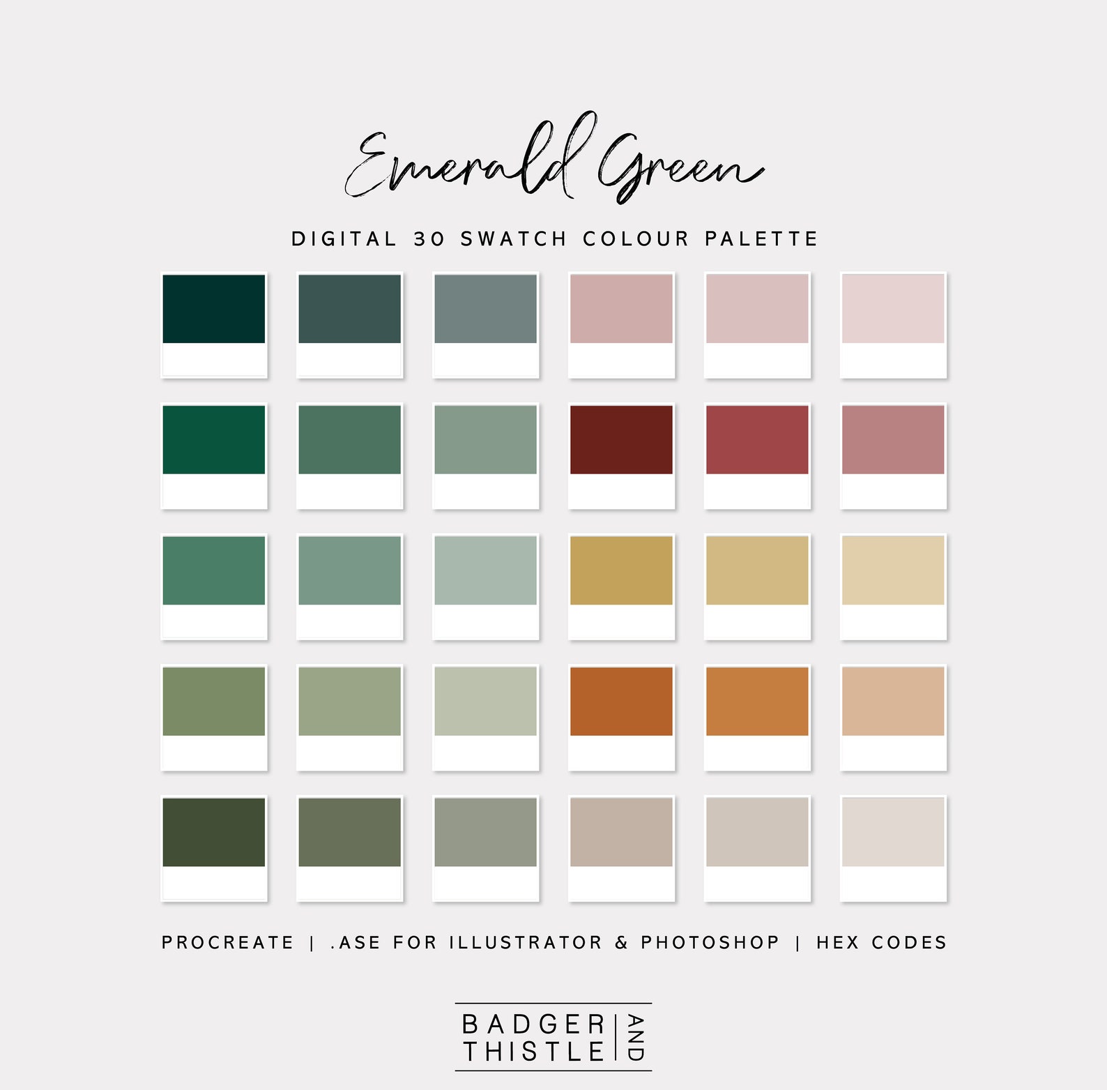 Vol.5 Colour Schemes 1 Digital Colour Palette Swatches Download ...