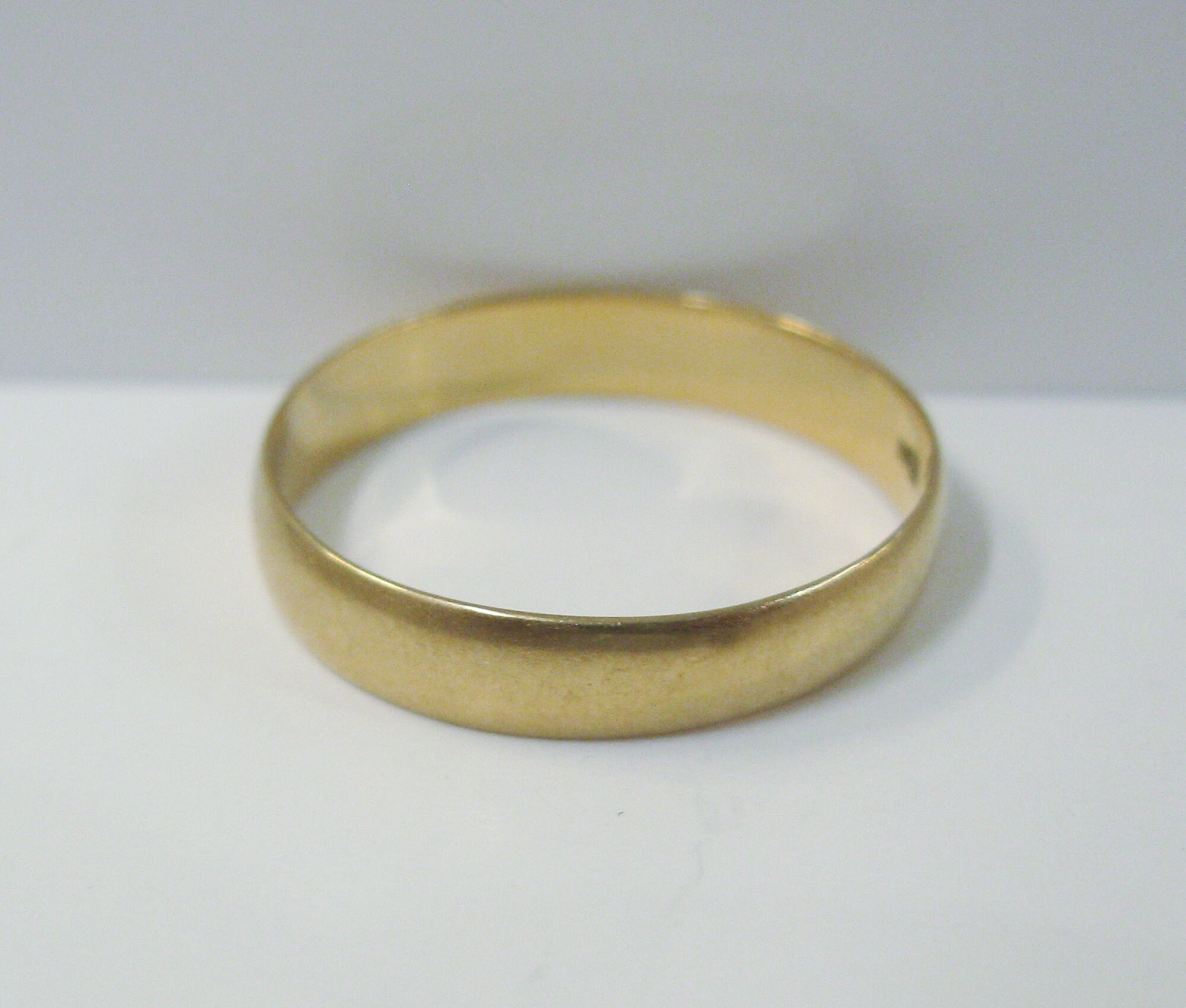 14K Solid Gold Ring 3.0 mm Plain Gold Ring Vintage Golg Ring | Etsy