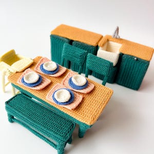 Classic Dollhouse Furniture Set - Kitchen - Crochet Pattern - 1:16 ...