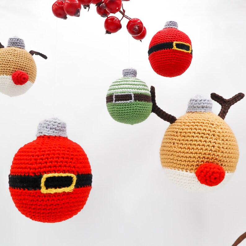 Christmas Baubles Crochet Pattern Amigurumi Santa Elf - Etsy