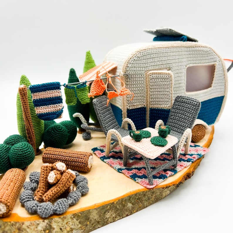 Camping Scene Crochet Pattern in (english Only) - PDF - Etsy
