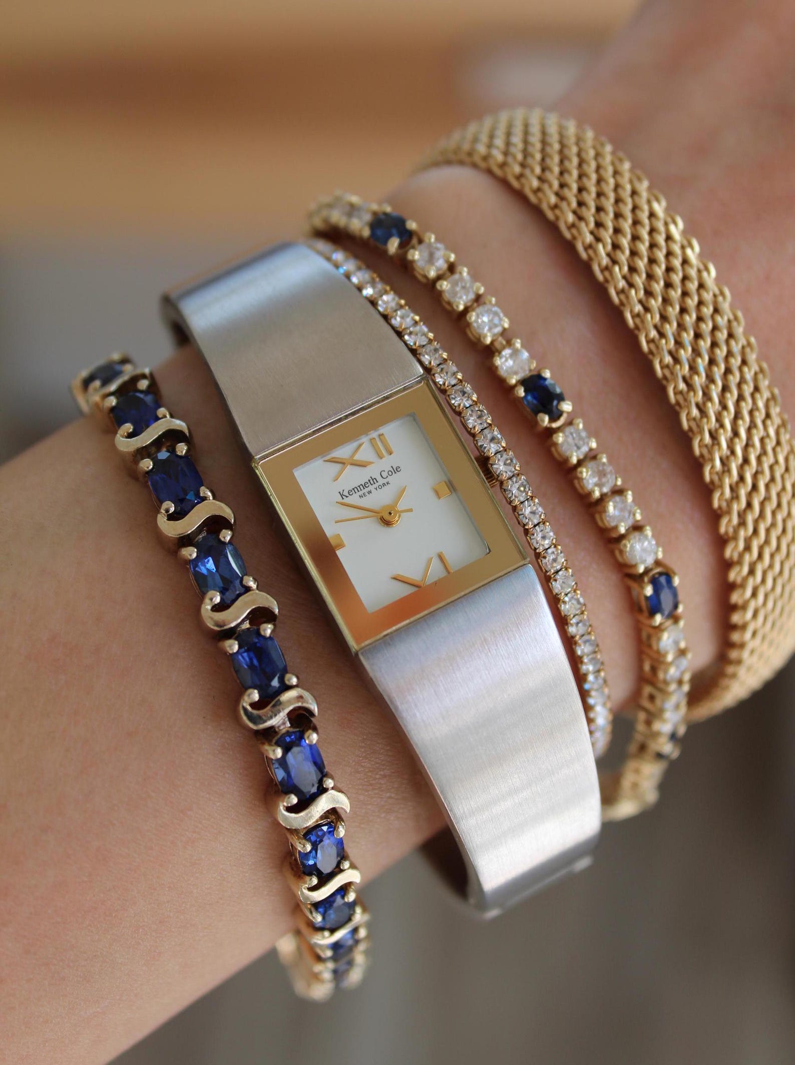 Vintage Kenneth Cole Watch: Two-tone Gold Silver Stainless Steel - Etsy