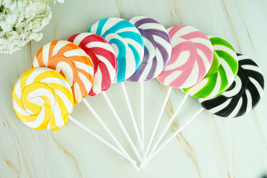 Rainbow Lollipops - Swirly Lollies - Rainbow Lolly - Gift for Her ...
