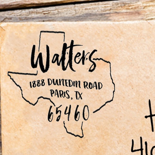 Custom Texas Address Stamp Personalized Texas Return Address - Etsy