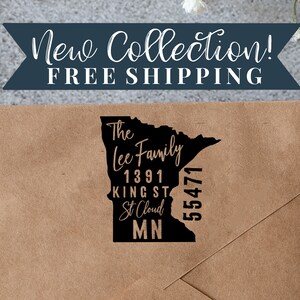 Personalized Minnesota Address Stamp - Etsy