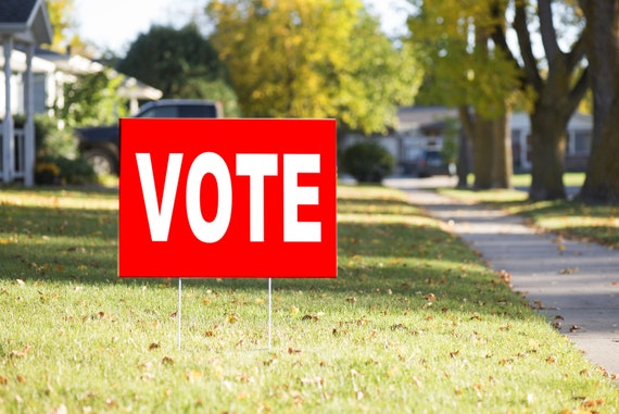Red Vote Yard Sign 18 X 24 Political Sign | Etsy