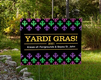 Mardi Gras Yard Sign - Etsy