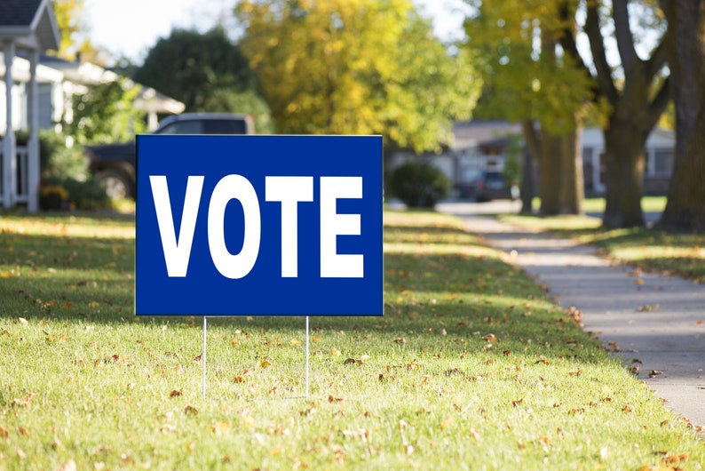 Blue Vote Yard Sign | 18" X 24" Political Sign - Etsy