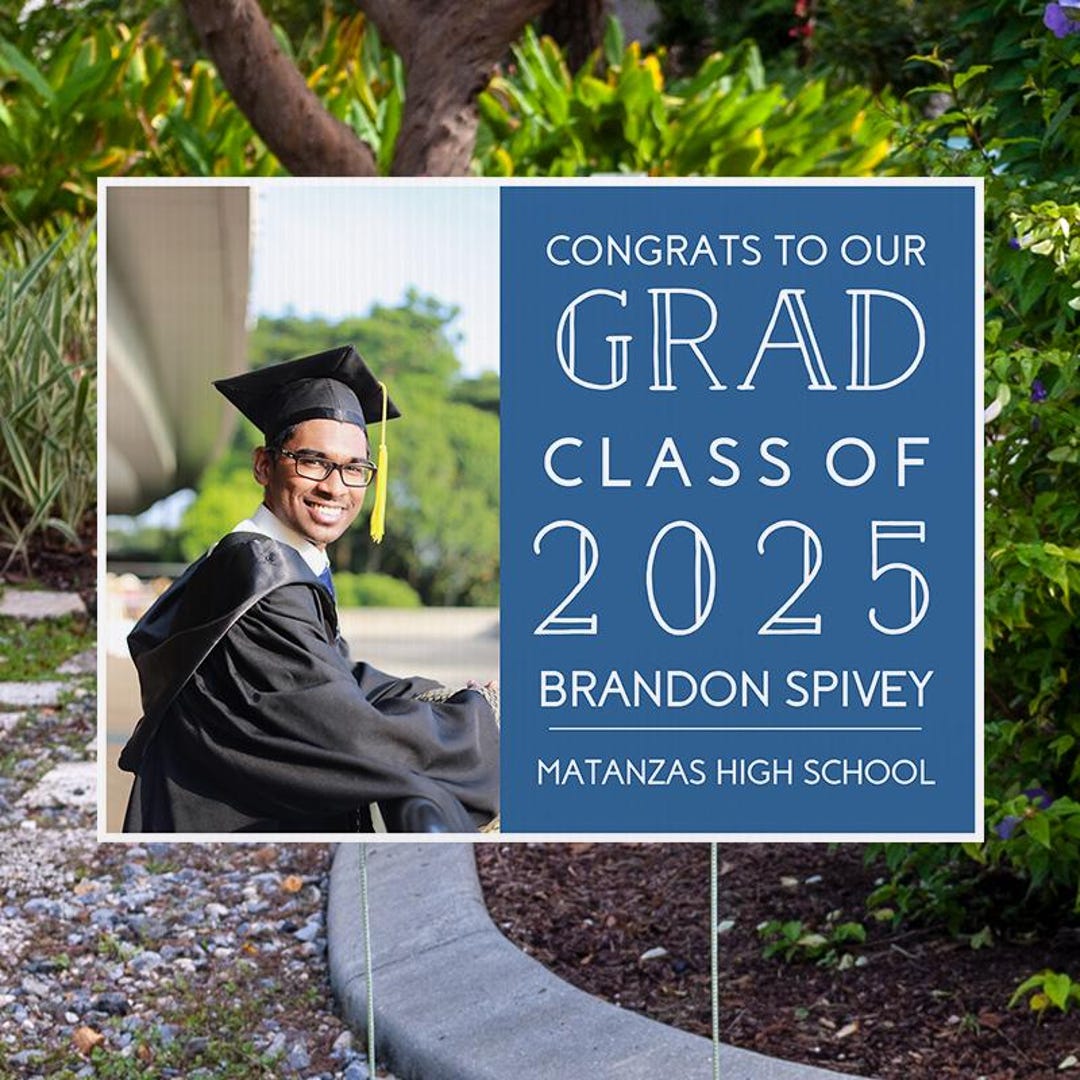 Customized Graduation Yard Sign, "congrats to Our 2025 Grad" Sign ...