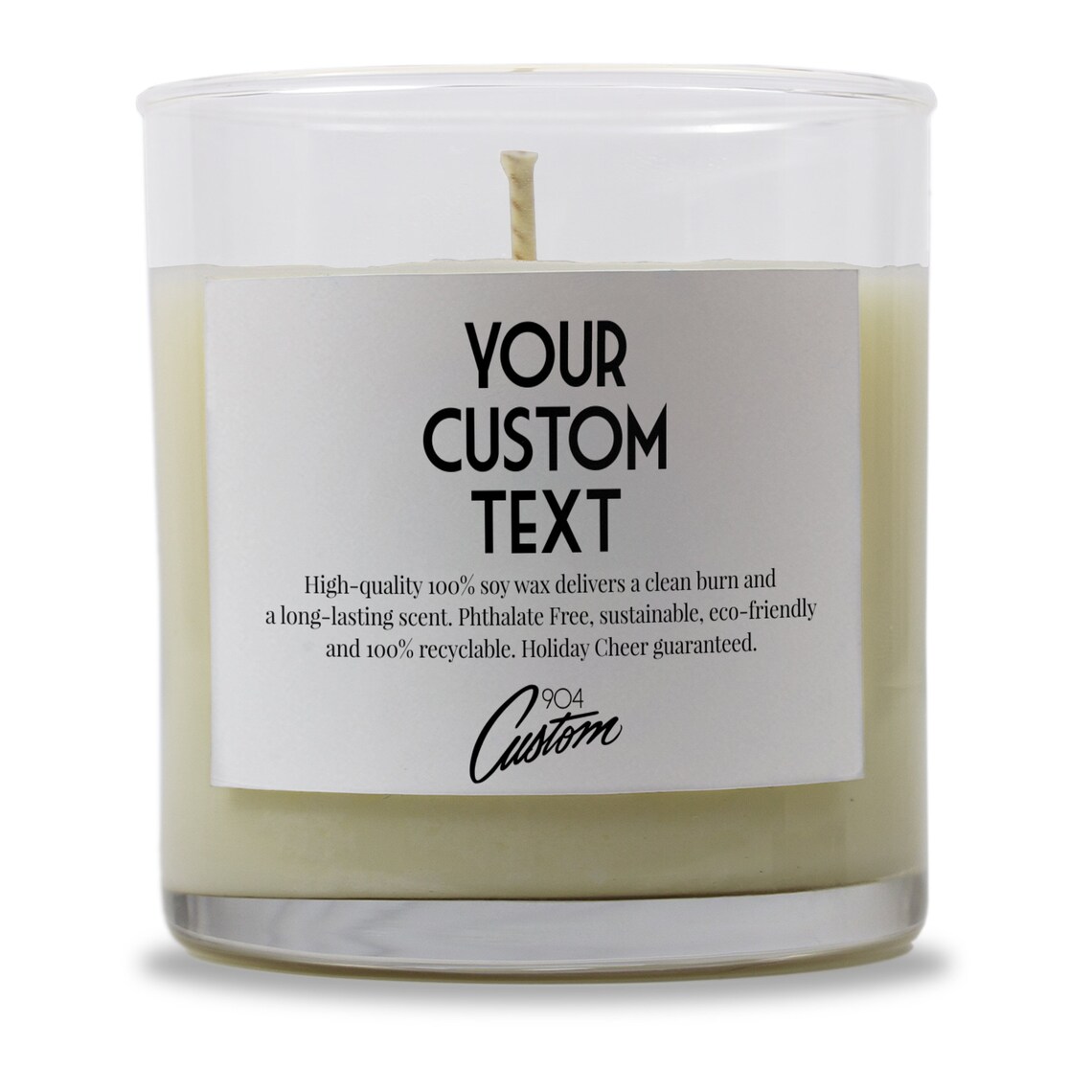 Custom Candle With Personalized Text Clean Burning Soy - Etsy
