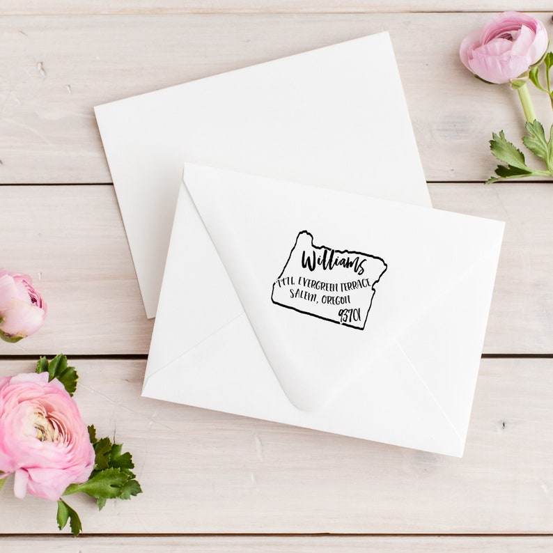 Oregon Stamp Custom Oregon Address Stamp State Stamps - Etsy