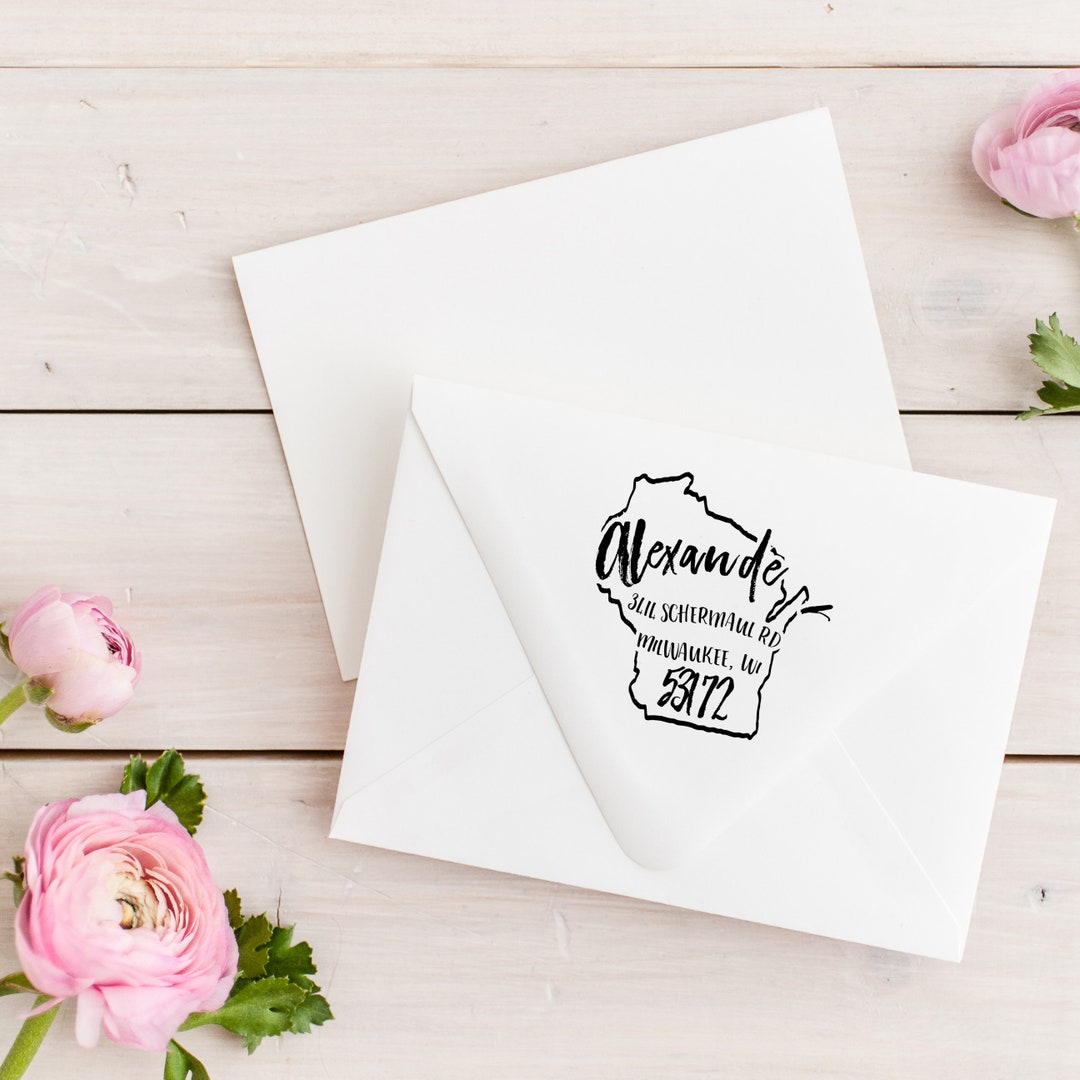 Wisconsin Stamp, Custom Wisconsin Address Stamp, Custom Wisconsin ...