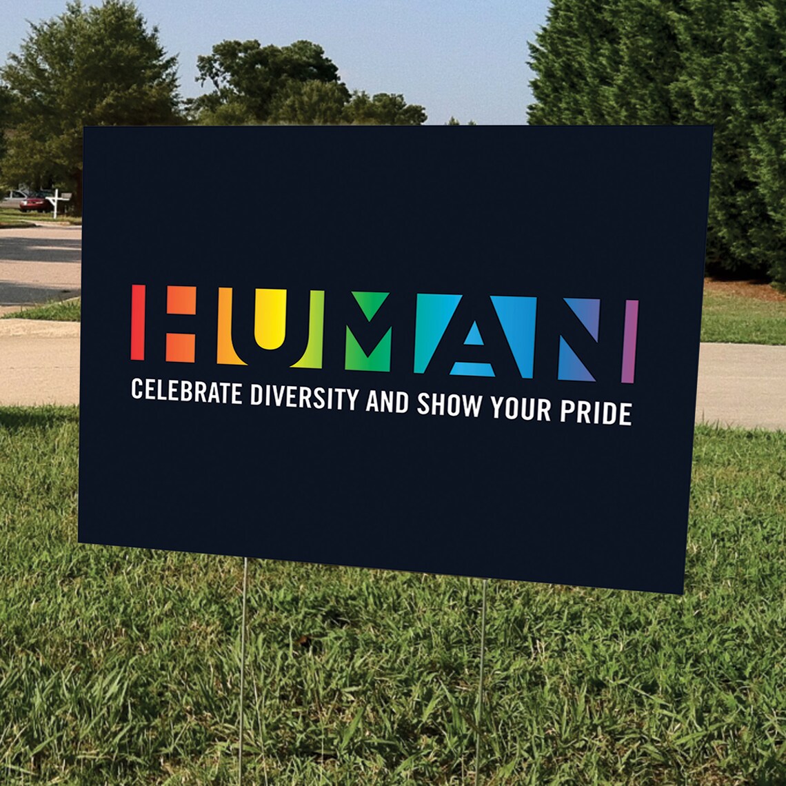 Rainbow Gradient Pride Yard Sign Celebrate Diversity Lawn - Etsy
