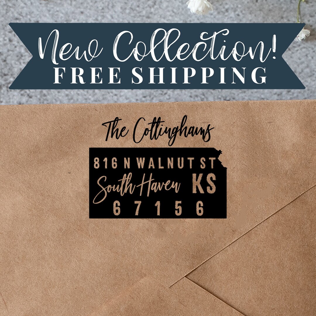 Custom Kansas Return Address Stamp - Personalized Self Inking State ...