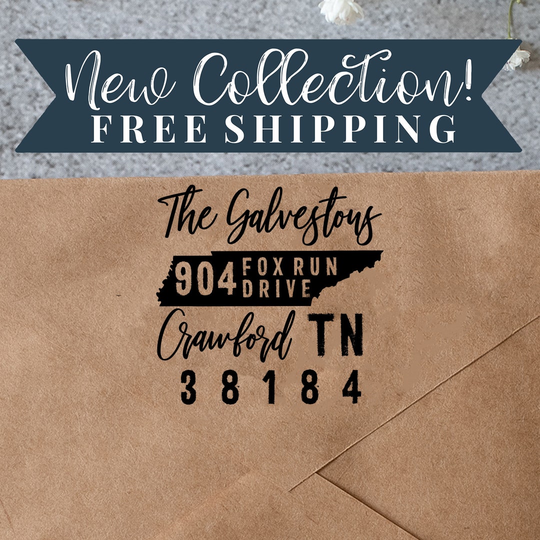 Custom Tennessee Return Address Stamp - Personalized Self Inking State ...