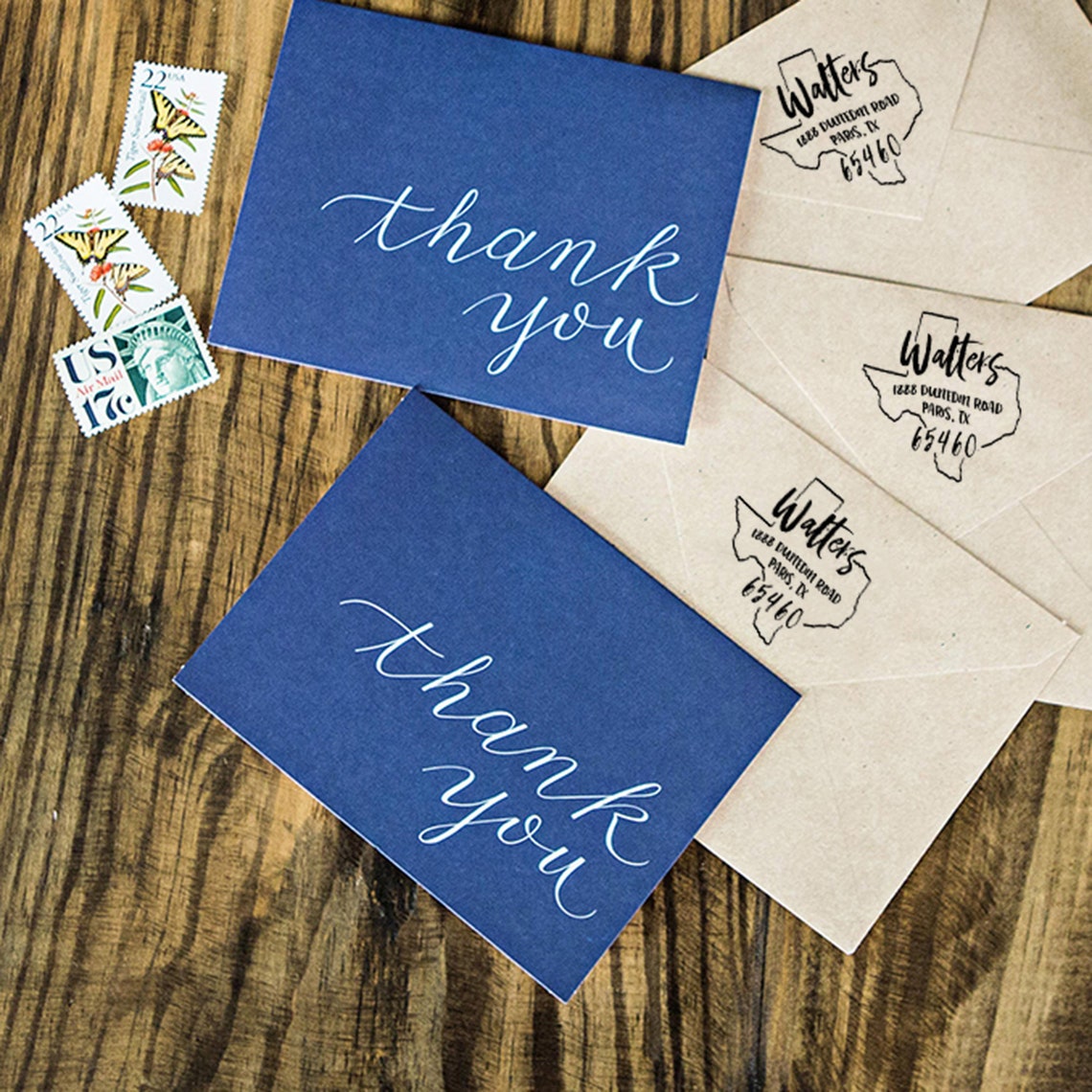 Custom Texas Address Stamp Personalized Texas Return Address - Etsy