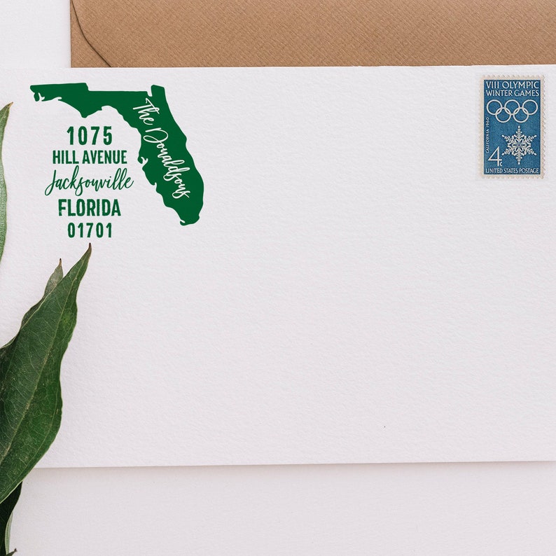 Custom Florida Return Address Stamp - Personalized Self Inking State ...