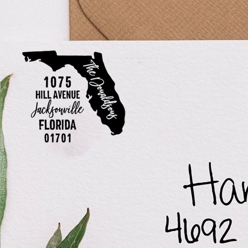 Custom Florida Return Address Stamp - Personalized Self Inking State ...