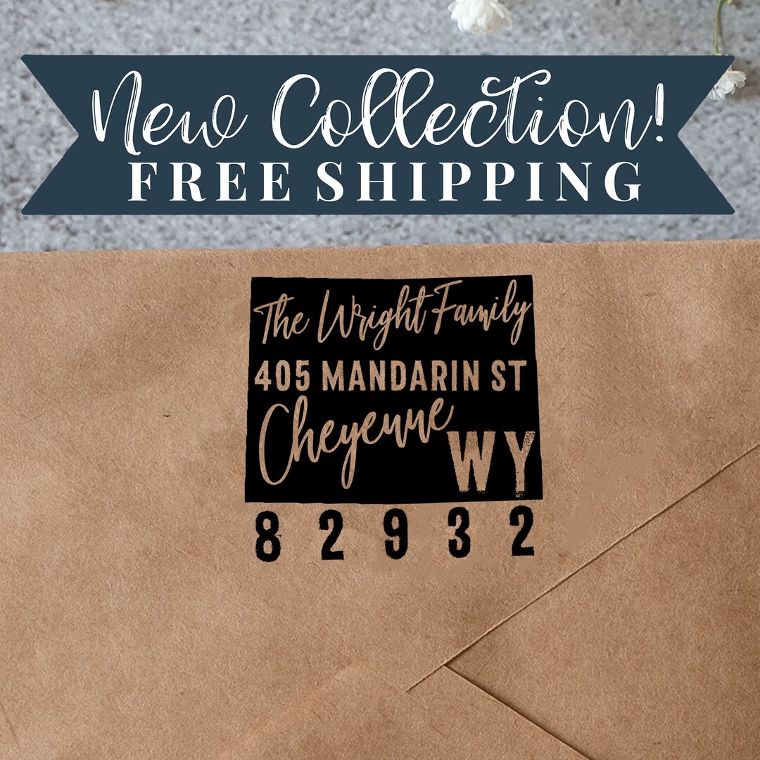 Custom Wyoming Return Address Stamp - Personalized Self Inking State ...