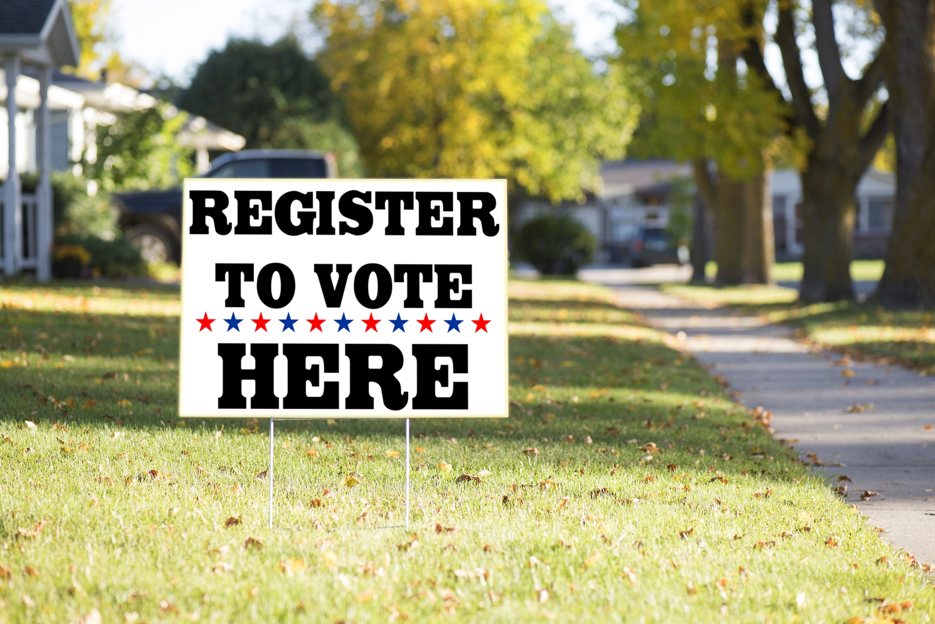 Register to Vote Here Yard Sign | 18" X 24" Political Sign - Etsy