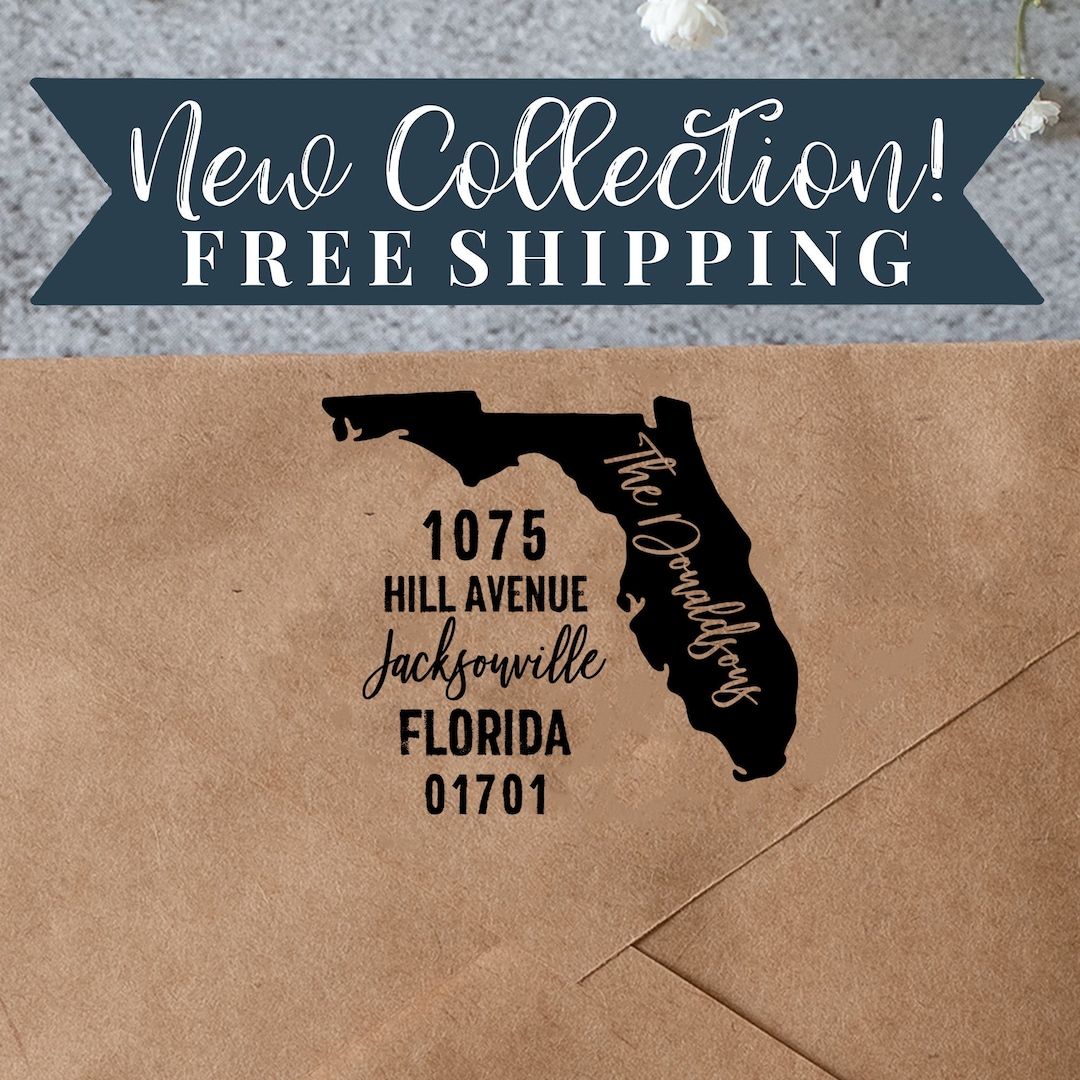Custom Florida Return Address Stamp - Personalized Self Inking State ...