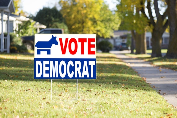 Vote Democrat Yard Sign 18 X 24 Political Sign - Etsy