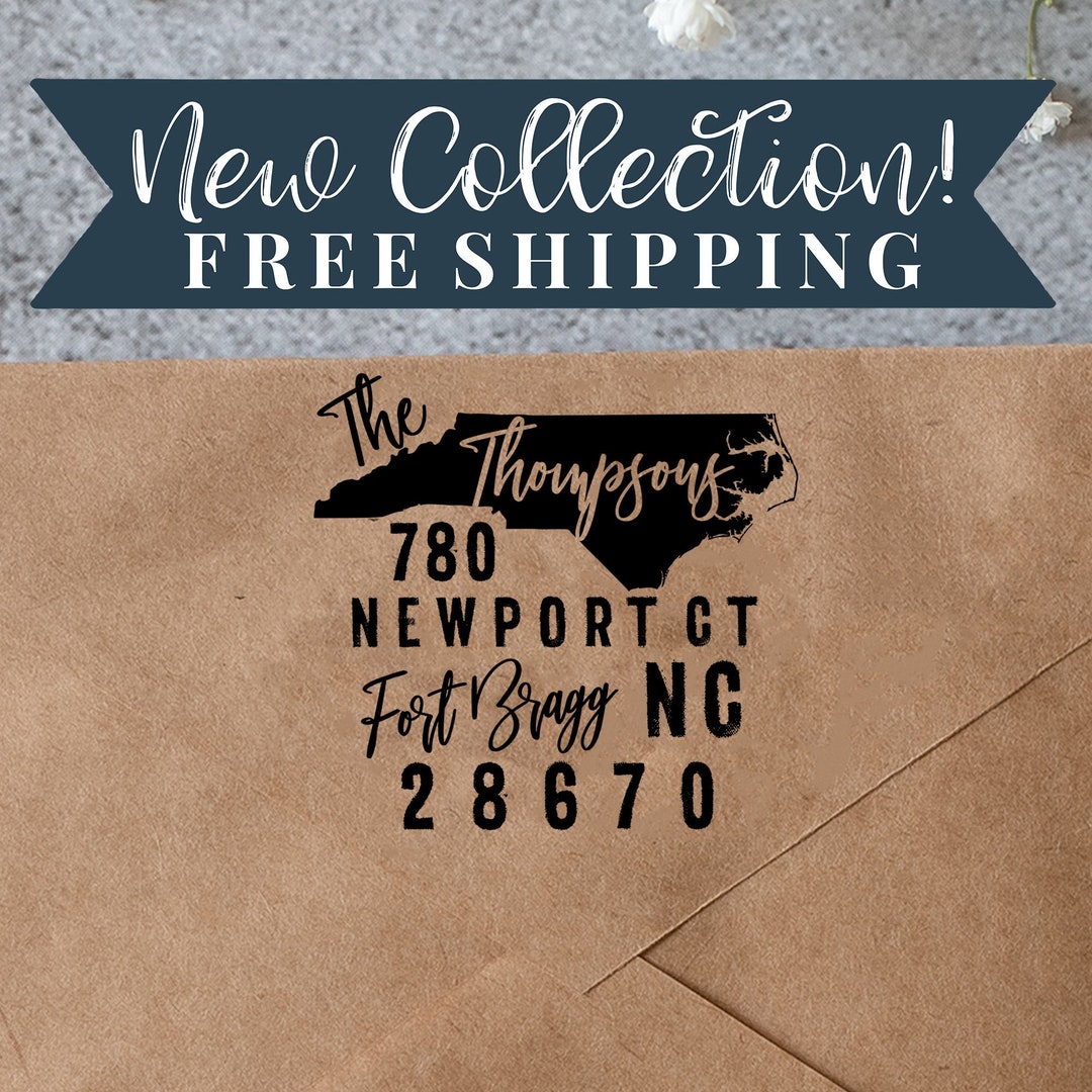 Custom North Carolina Return Address Stamp - Personalized Self Inking ...