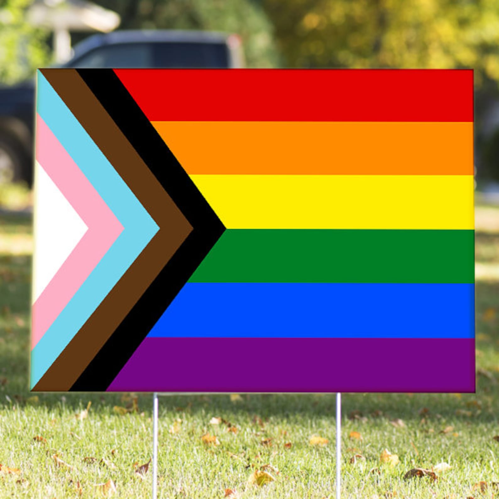 LGBTQ Pride Flag Yard Sign Pride Support Outdoor Lawn Sign - Etsy