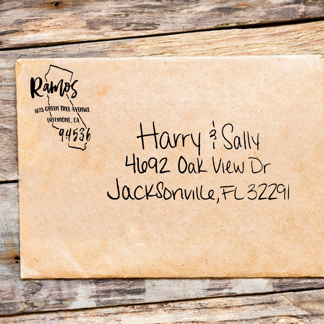 Custom California Address Stamp, Personalized California Return Address ...