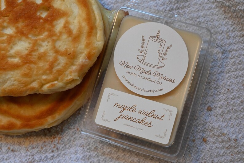 Crêpes à l'érable et aux noix 100 % cire de soja fondue coulée à la ...