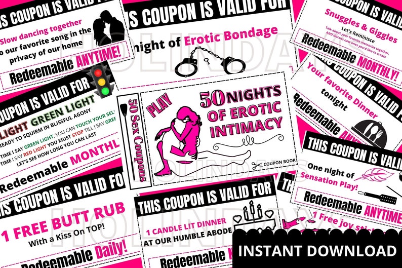 New Kinky Sex Coupons Sexy Erotic Birthday Valentine T For Her Or