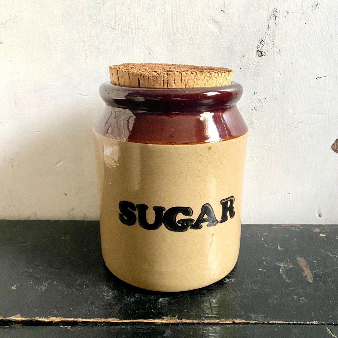 Vintage Pearsons Stoneware Sugar Caddy Treacle Brown Cottagecore Jar ...